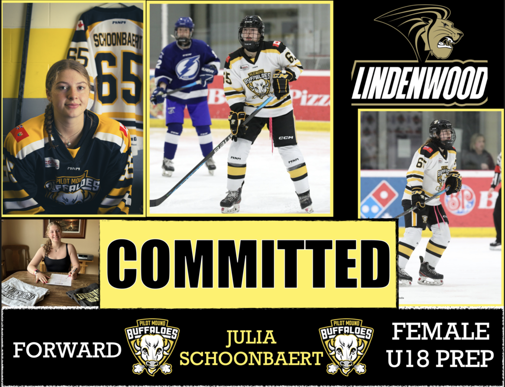 FEMALE ADVANCEMENT – JULIA SCHOONBAERT - PILOT MOUND HOCKEY ACADEMY